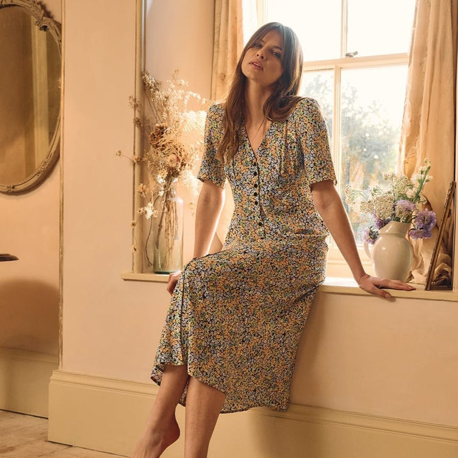 Nobody’s Child Wildflower Print Alexa Midi Tea Dress