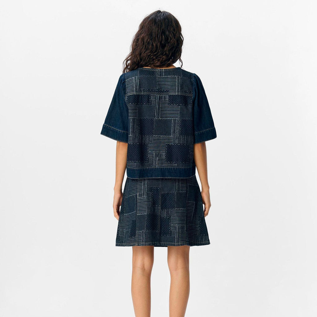 Object Denim Shirt In Dark Blue Denim