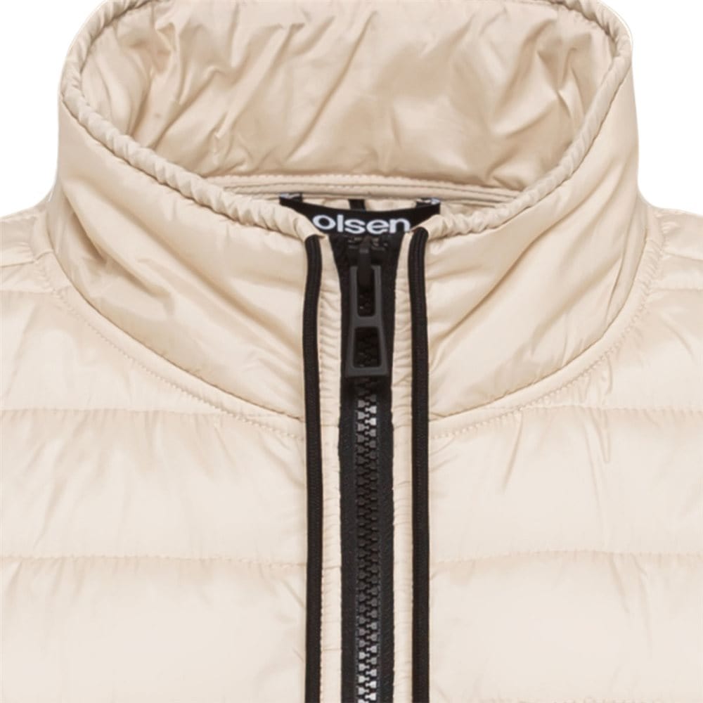 Olsen Henny Fit Padded Cream Jacket With Zip