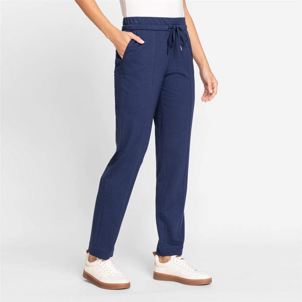Olsen Lisa Fit Straight Leg Jersey Knit Drawstring Trousers