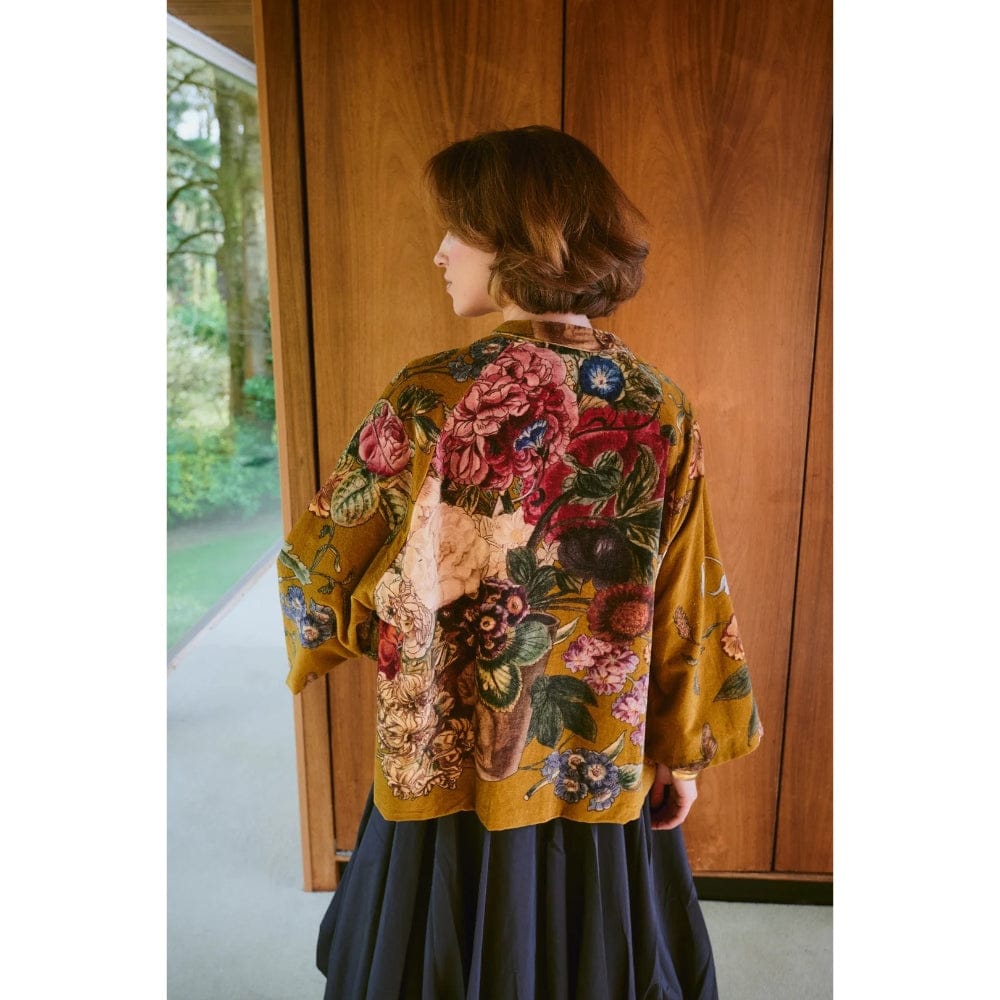 One Hundred Stars Velvet Jacket In Primula Gold