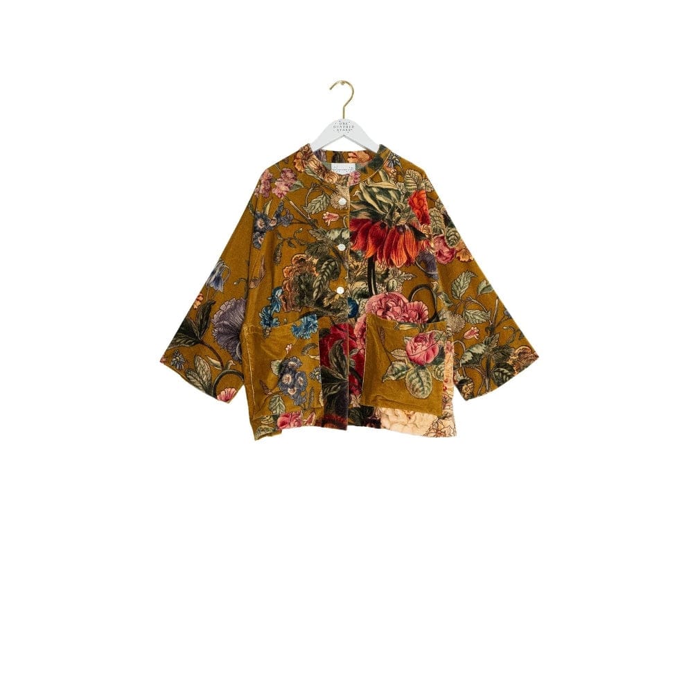 One Hundred Stars Velvet Jacket In Primula Gold