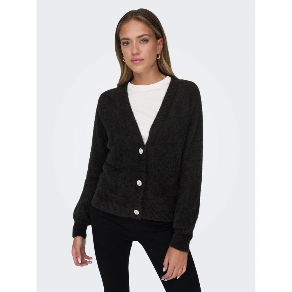 ONLY ONLELLA Knitted Cardigan In Black