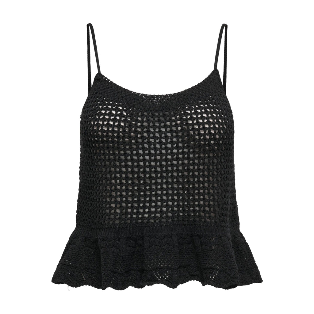 ONLY Sleeveless Knitted Top in Black