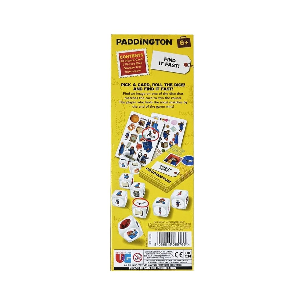 Paddington Bear Find It Fast Family Matching Game