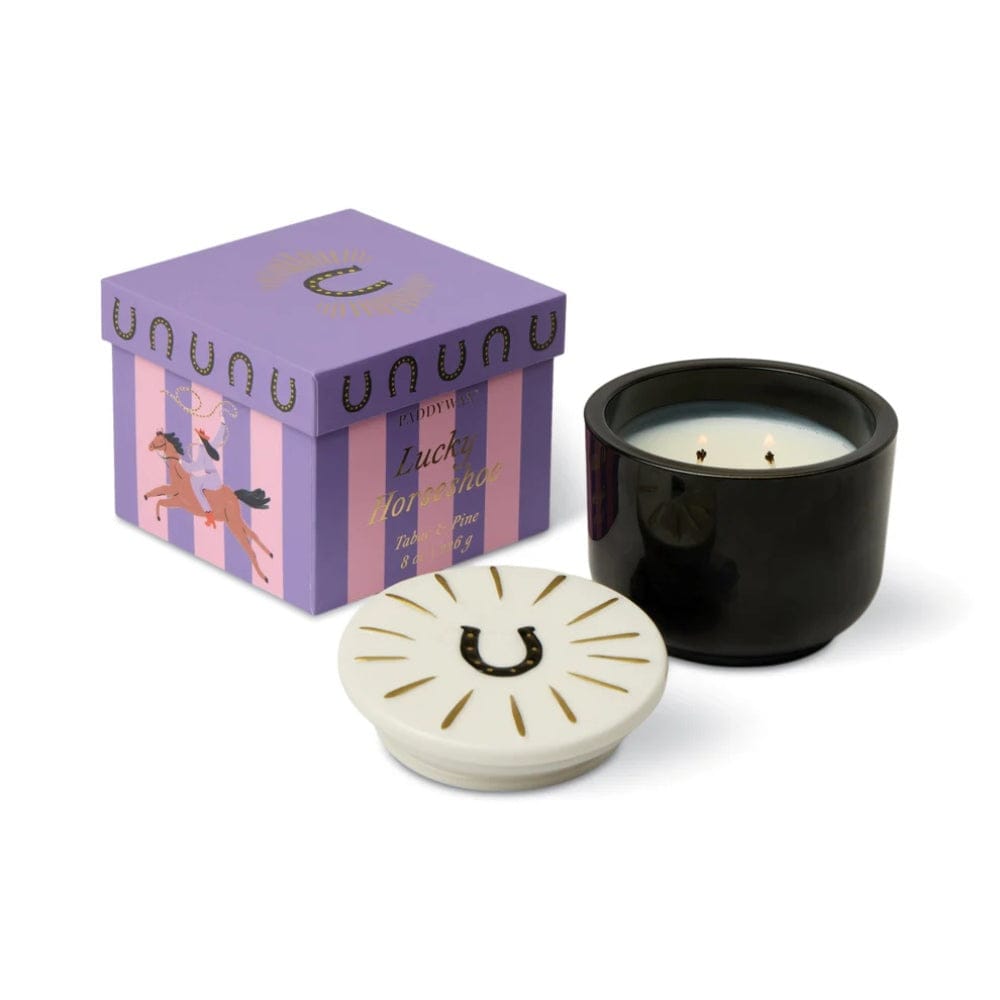 Paddywax Glass Candle Lavender and Dark Purple - Violet Vanilla, 198g