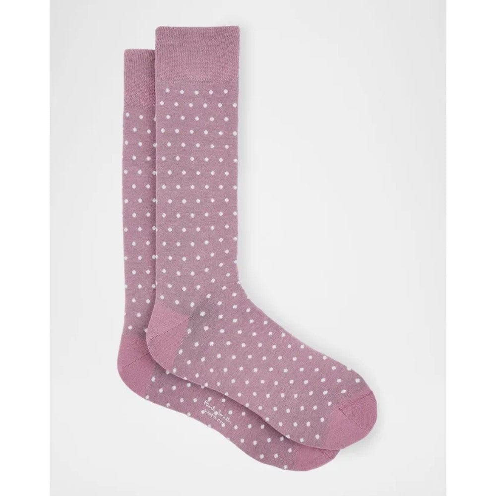 Paul Smith Men's Jeremy Polka Dot Crew Socks In Purple