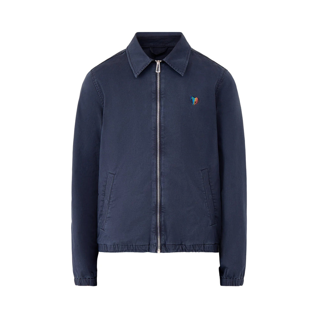 Paul Smith Unlined Coaches Zebra Jacket In Blue