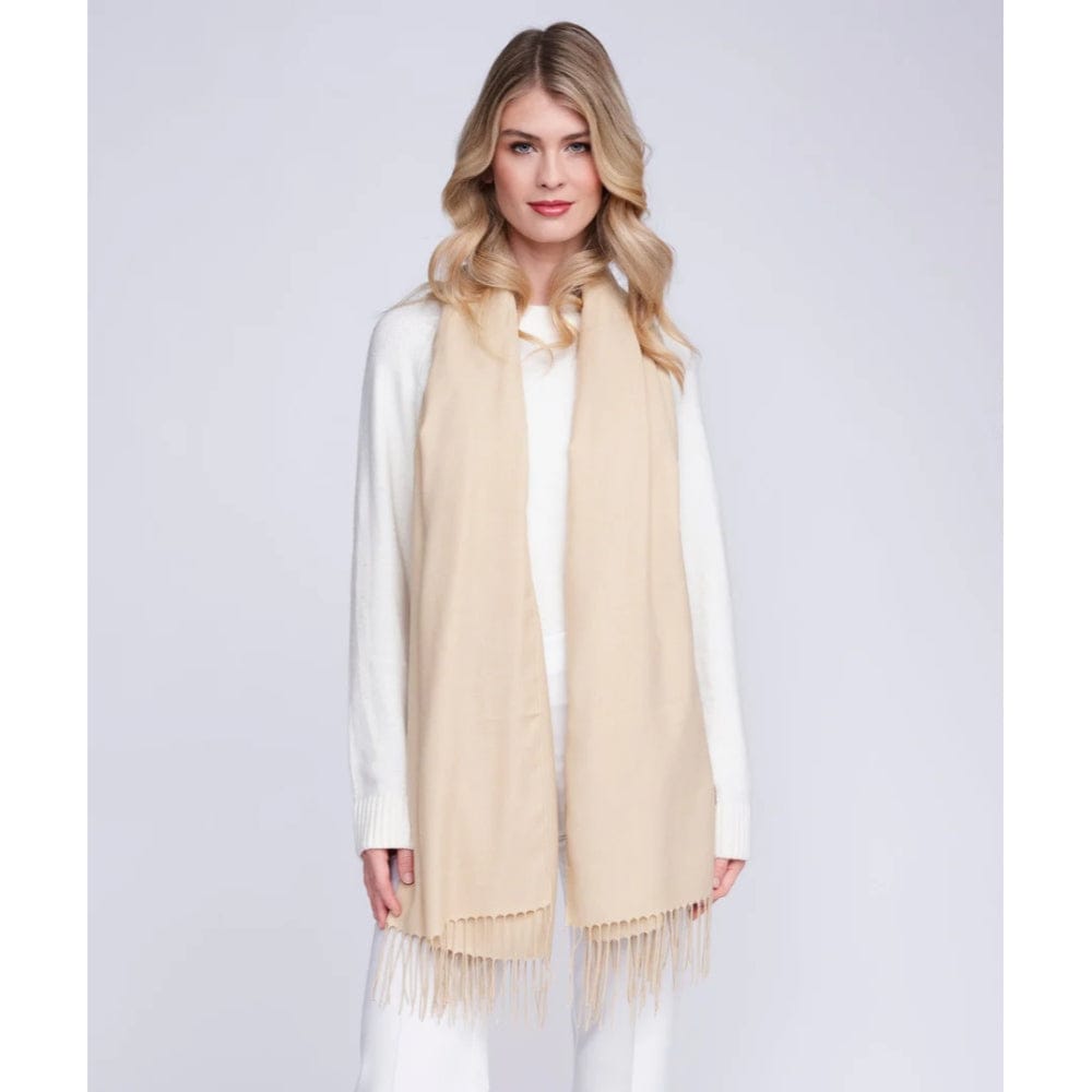 Pia Rossini - Pia Pashmina with Twisted Fringes In Natural