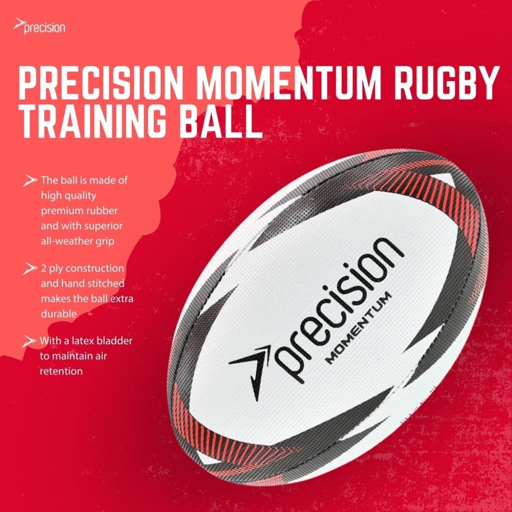 Precision Play Momentum Rugby Training Ball In Red