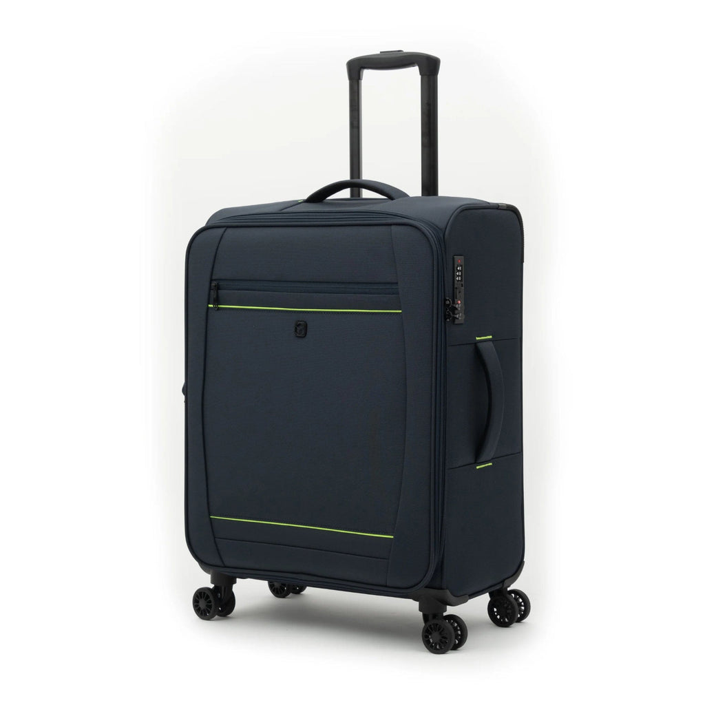 Qubed Polar 65cm 4-Wheel Expandable Suitcase In Navy