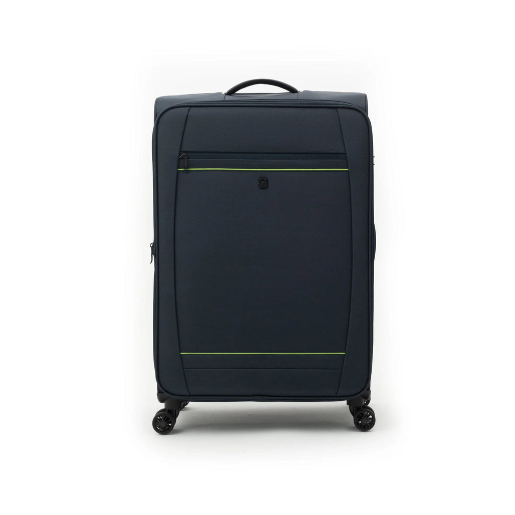 Qubed Polar 75cm 4-Wheel Expandable Suitcase In Navy