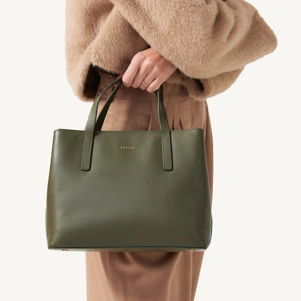 Radley Dukes Place Medium Ziptop Grab in Dark Olive