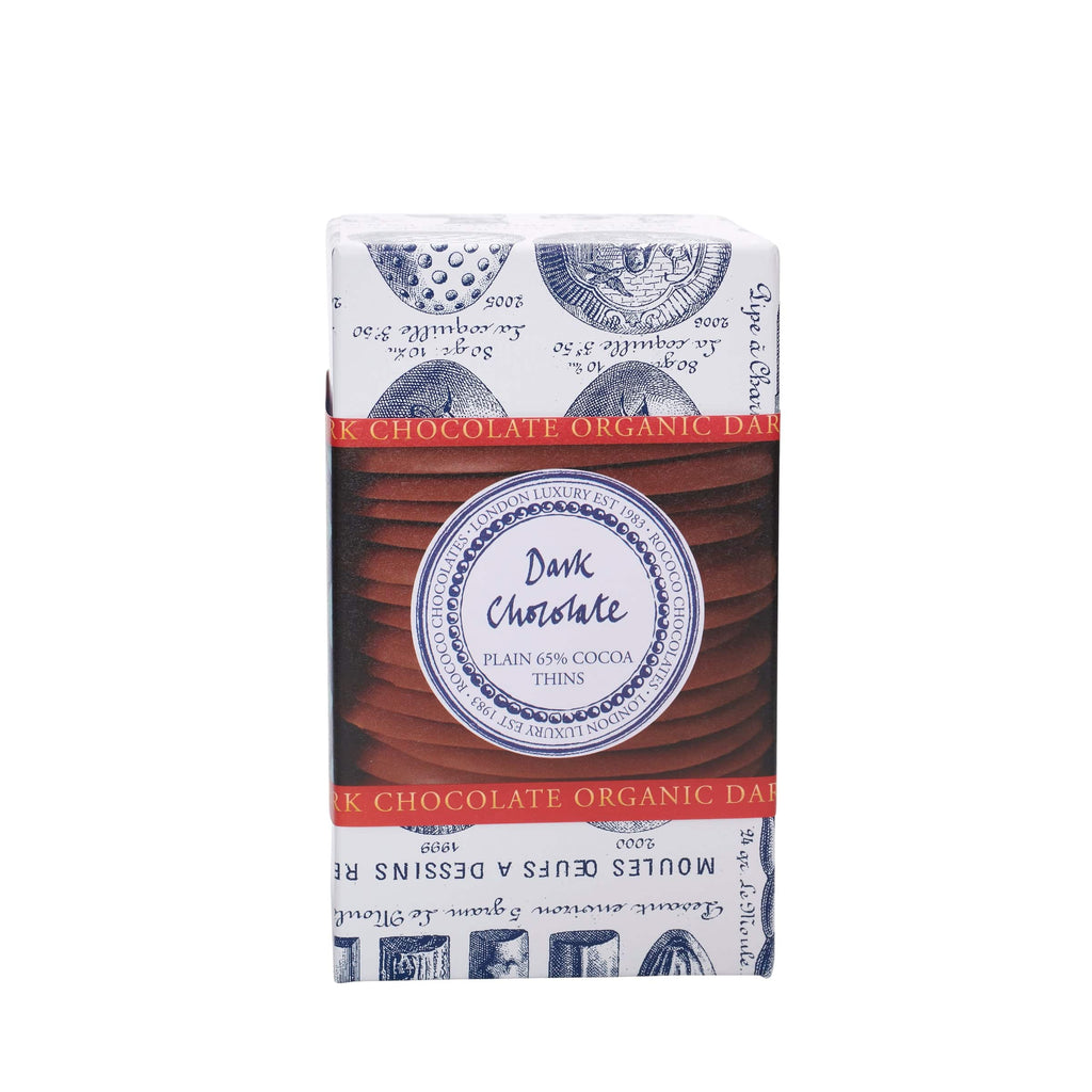 Rococo Chocolates 65% Cocoa Organic Dark Chocolate Thins 150G