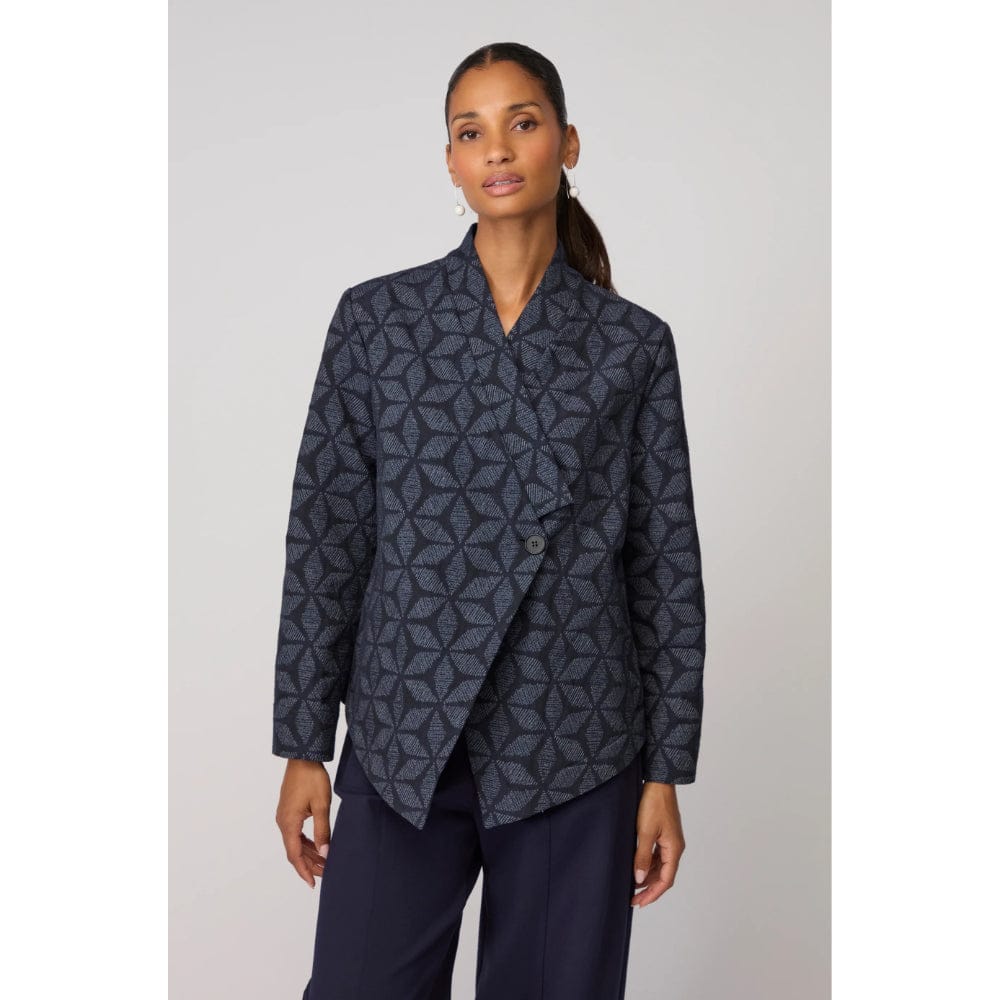 Sahara Diamond Floral Indigo Jacket in Indigo