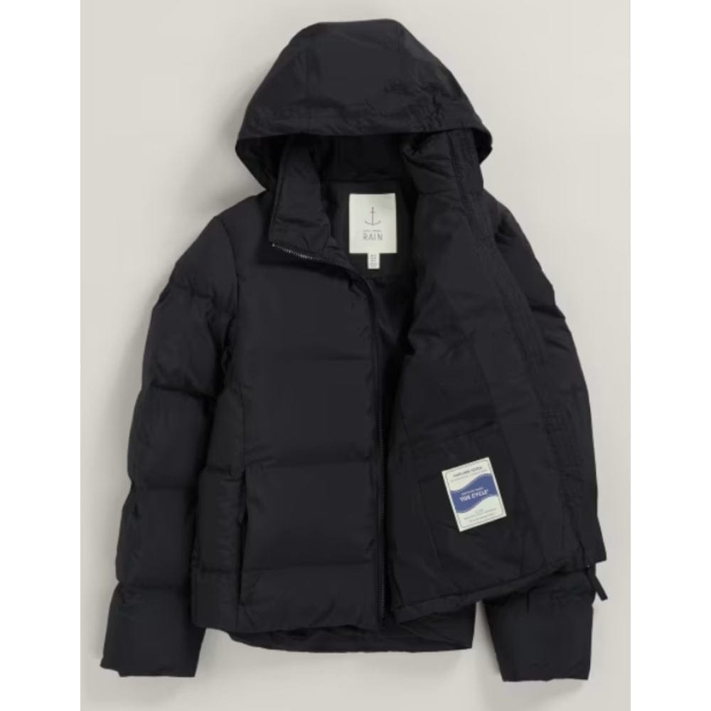 Seasalt Field Path Padded Waterproof Jacket In Black