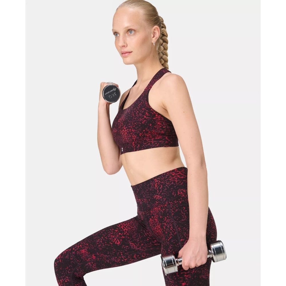 Sweaty Betty Power Medium Support Seam-Free Bust Bra In Red Tortoise