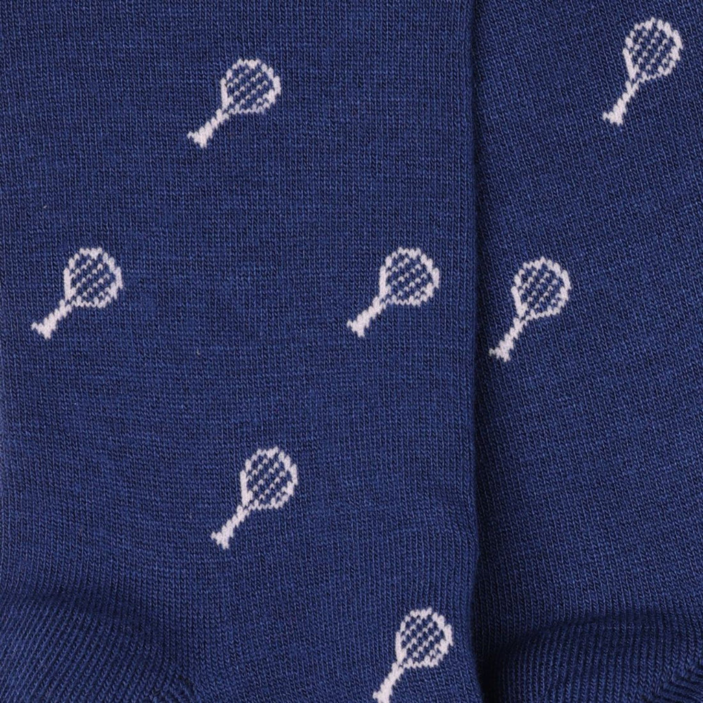 Swole Panda Tennis Racquet Bamboo Socks In Navy
