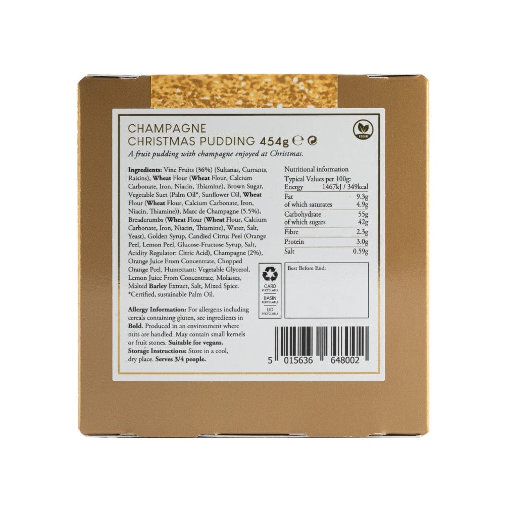 The Carved Angel Champagne Christmas Pudding, 454g