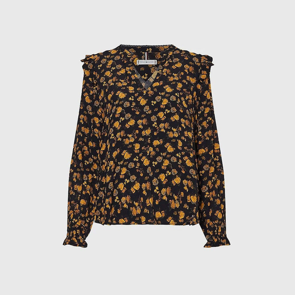 Tommy Hilfiger Frosted Floral Print Regular Fit Blouse