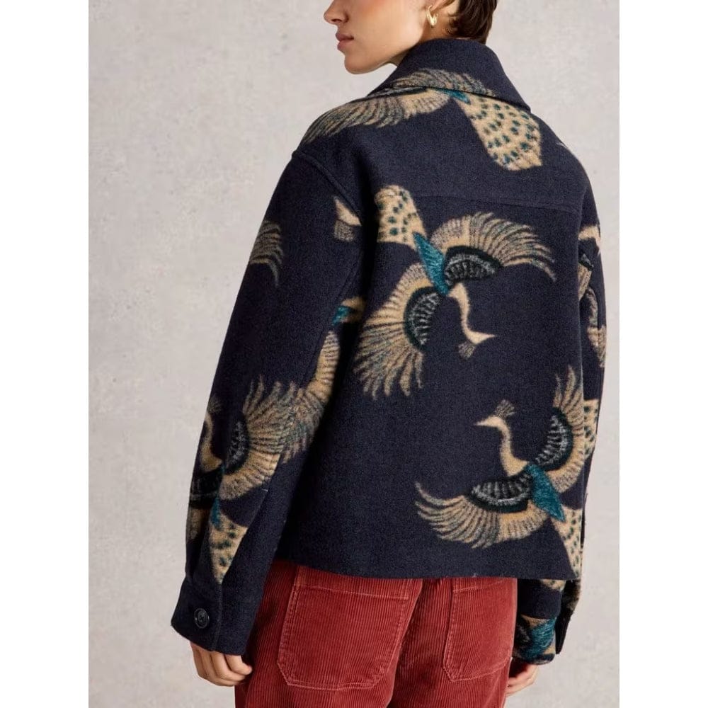 White Stuff Alexa Wool Blend Jacket In Navy Multi