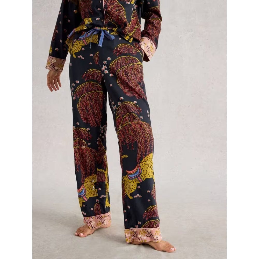 White Stuff Organic Nina PJ Bottom In Black Multi