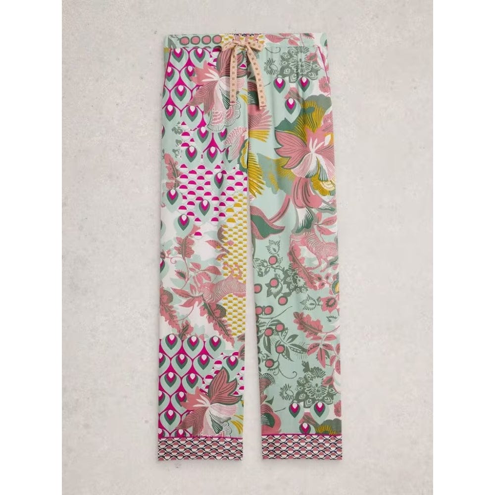 White Stuff Organic Nina PJ Bottom In Green Multi
